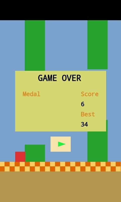 Tap the screen to fly with the Block.Avoid the Pipes!Version 1.00